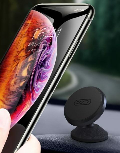 Univerzální magnetický držák do auta XO C96A černý samolepící | PT-MOBIL