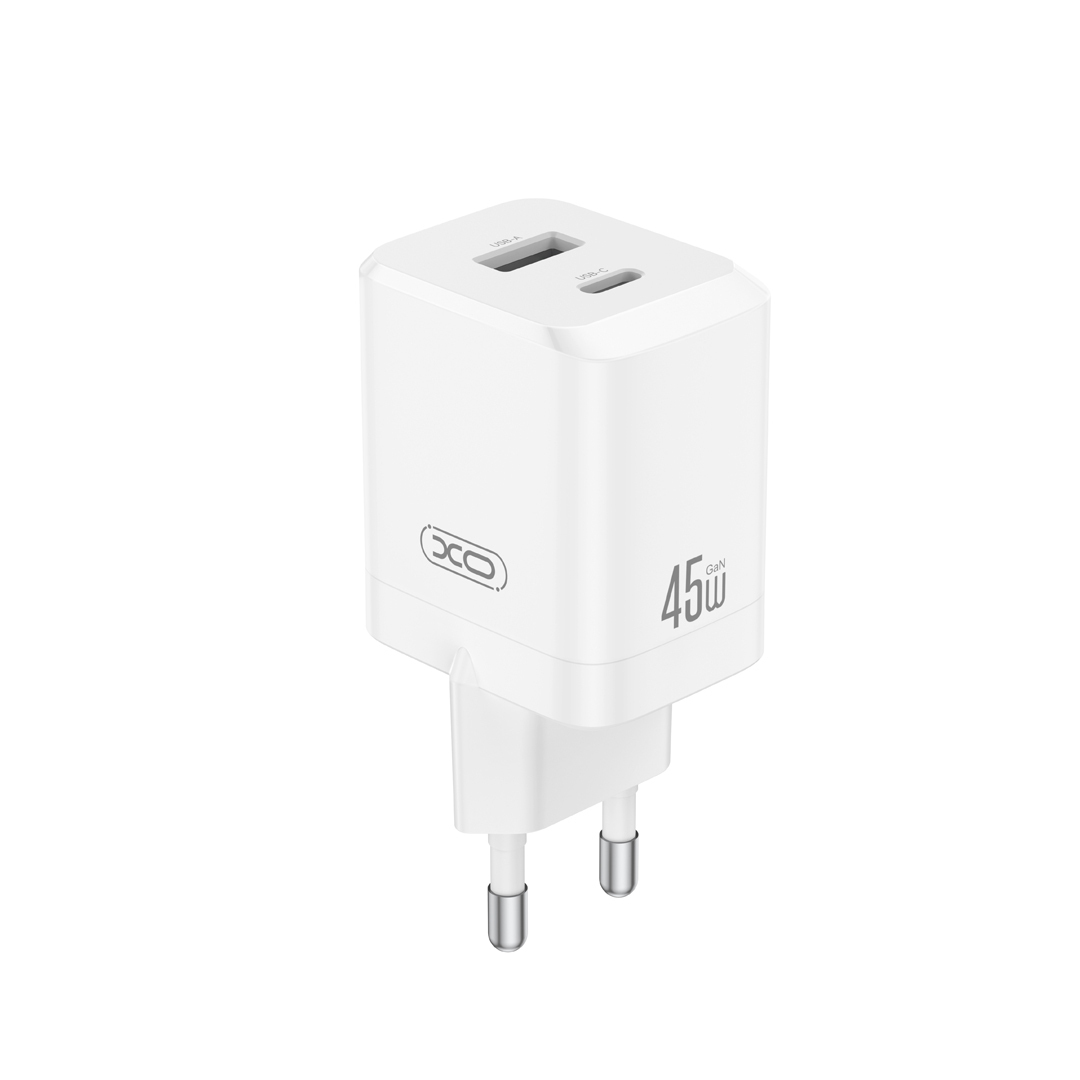 Nabíječka s USB-C a USB-A výstupem XO CE36 PD 45W bílá | PT-MOBIL